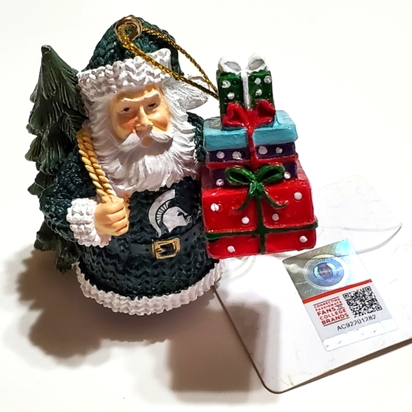 Holiday | Michigan State Spartans Christmas Ornament Santa Claus ...